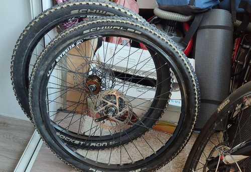 Покрышки schwalbe 26x2.25 rapid rob и rocket ron