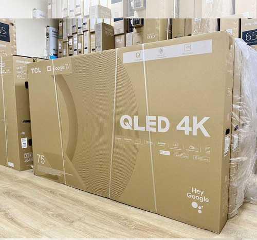 Новый Qled TCL 75 (189см) 75C655 Pro 2024