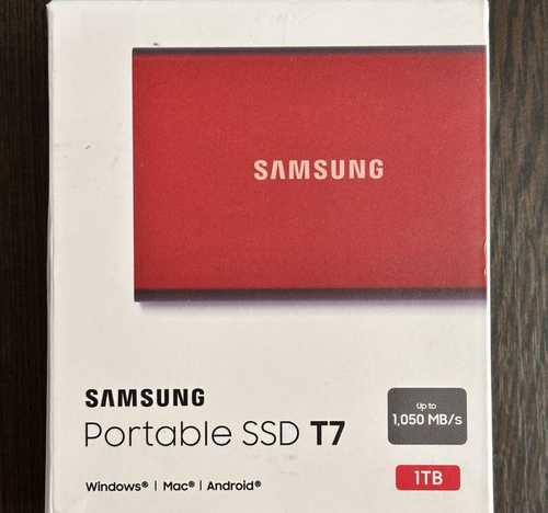 Внешний SSD Samsung T7 1000 гб MU-PC1T0R/WW