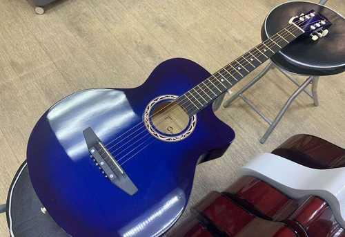 Гитара акустическая синяя Cowboy