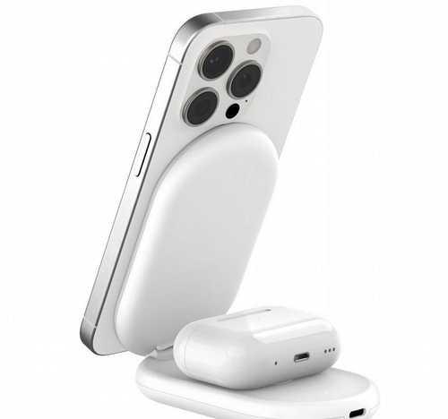 Док-станция 2 в 1 belkin BoostCharge, белая