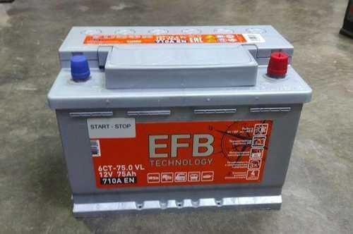 Аккумулятор для авто Titan EFB 75e 710a