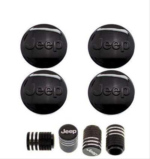 Комплект:колпачок на диск jeep56/на ниппели jeep