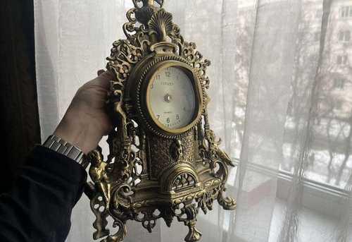 Антиквариат часы из латуни