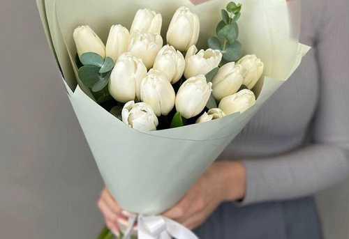 Тюльпаны букет 15 шт, цветы с доставкой