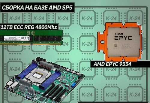 Epyc 9554 + genoad8UD-2T + 512GB ECC REG + 4U-M98