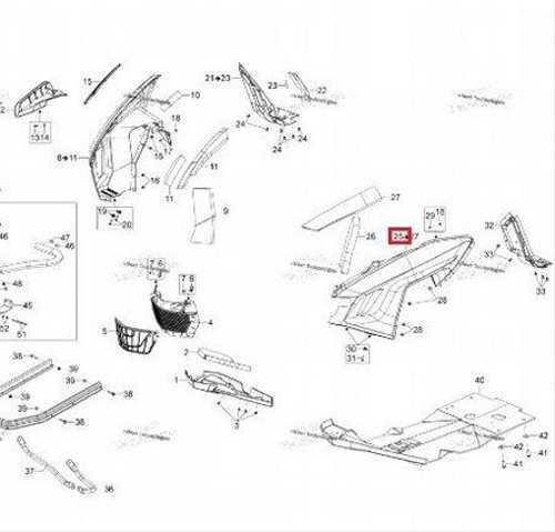 502008000 Боковая Панель Левая Для Ski Doo Expedit
