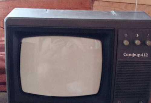 Переносной ч/б телевизор Сапфир 412