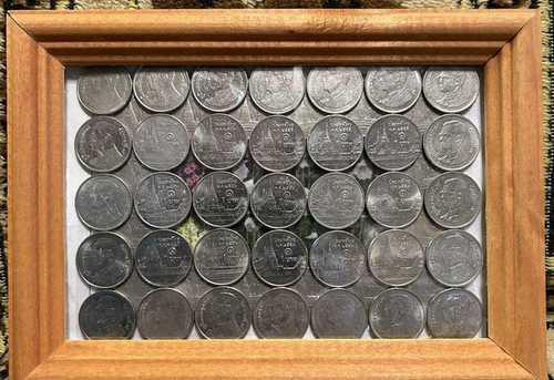 Рамка с монетками тайланда номиналом 1 бат
