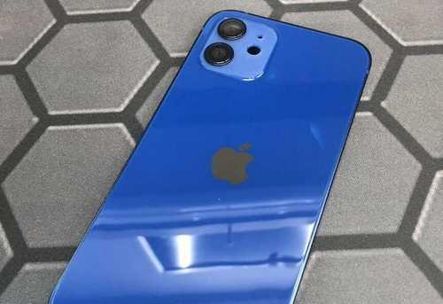 Корпус iPhone 12 синий (копия,б/у, дефект)