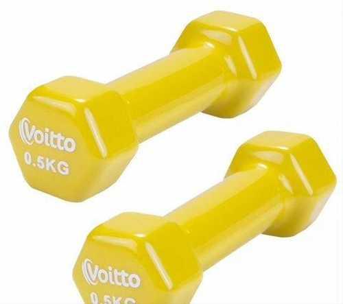 Набор виниловых гантелей для фитнеса Voitto 0,5 кг