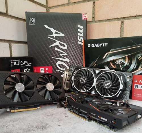 Видеокарта RX580 8gb Msi /Gigabyte