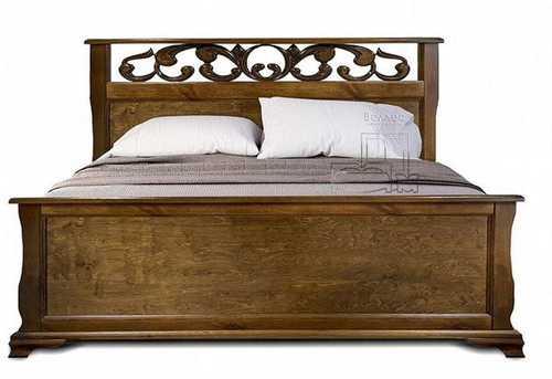 Кровать двуспальная массив деревянная производство