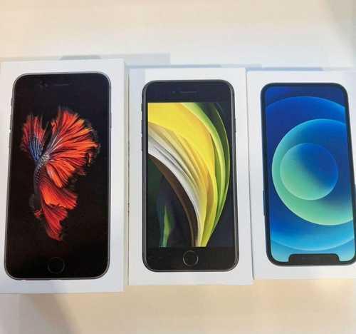 Коробка от iPhone 12 mini синий