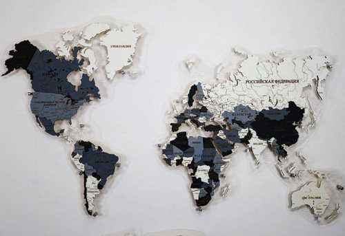 Деревянные карты мира