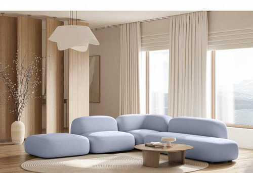 Модульный диван Риббл-5 Bucle Lilac