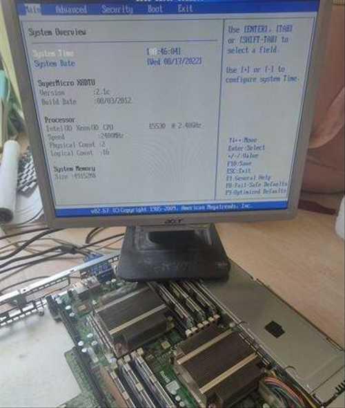 Сервер Supermicro 1U 2xXeon E5530, 48 Гб озу, SSD