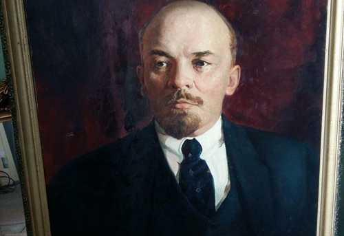 Ленин картина портрет масло ретро