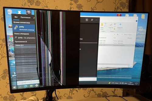 Разбитый монитор Dell 32 S3220DGF