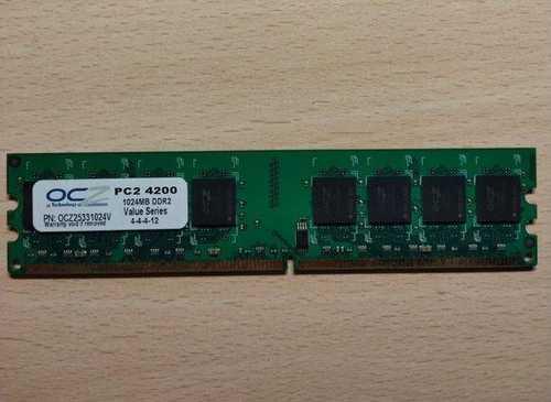 Оперативная память ddr2 1gb OCZ PC2-4200