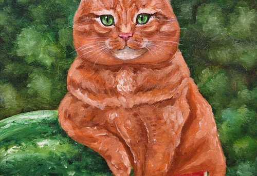 Картина кот " Арбузный Кот"