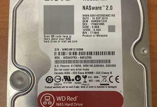 Жесткий диск wd red 2tb 100%