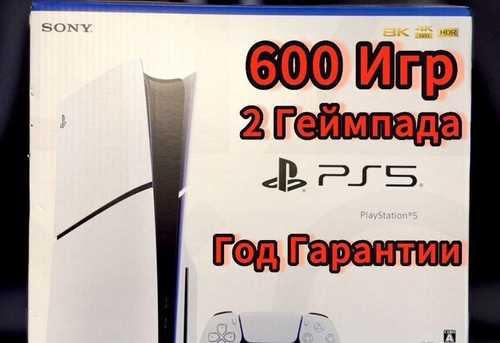 Sony playstation 5 Slim + 2 Геймпада + 600 Игр