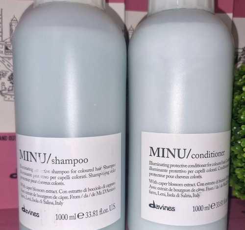 Davines Minu распив шампунь, кондиционер