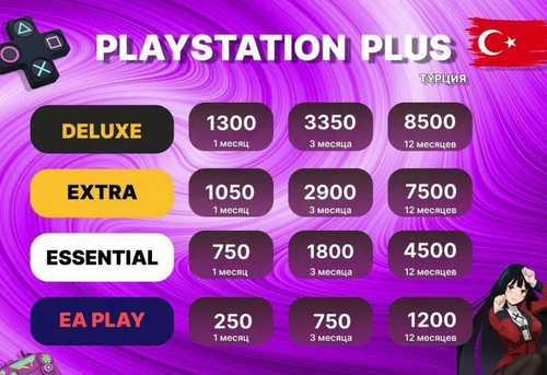 Подписка playstation plus Турция в Екатеринбурге