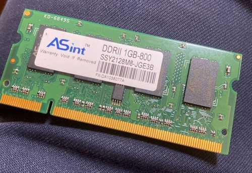 Оперативная память asint ddr2 1gb-800