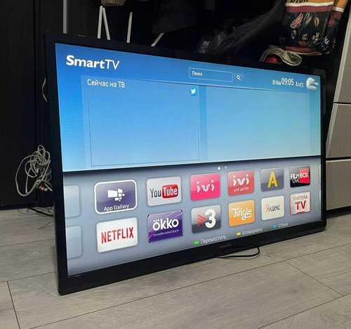 Телевизор Phillips 40pfl3208 SMART TV цифра 102 см