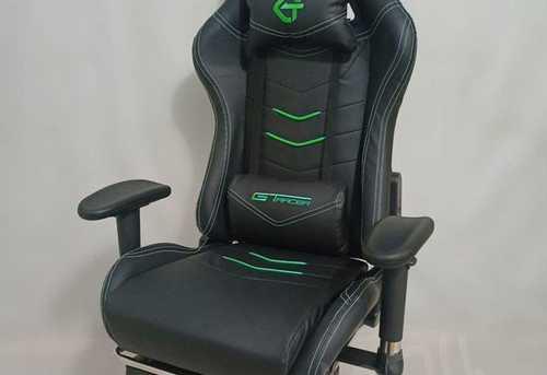 Геймерское кресло черно-зеленое. Новое