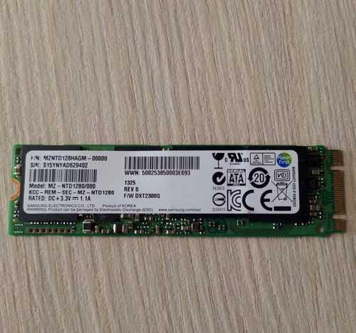 SSD 128gb M.2 2280 SATA samsung mzntd128hagm