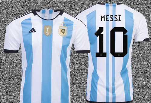Месси 10 футболка сборной Аргентины Чемпиона мира