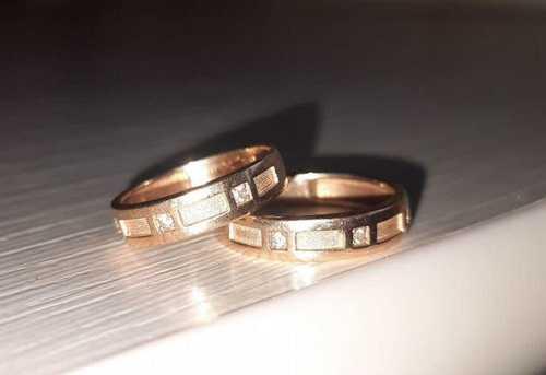 Обручальные золотые кольца 585 пробы р. 17 и 19