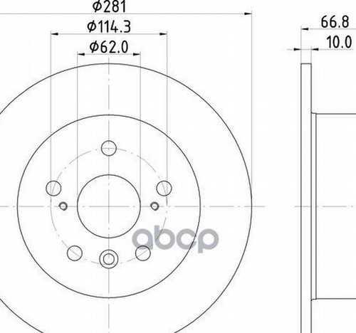 Диск тормозной зад ND1077K nisshinbo