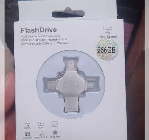 Флешка FlashDrive 4 in 1 usb lightning