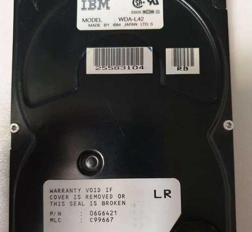 Жесткий диск IBM L42 древний
