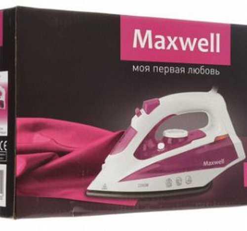 Утюг Maxwell MW-3058, белый/фиолетовый