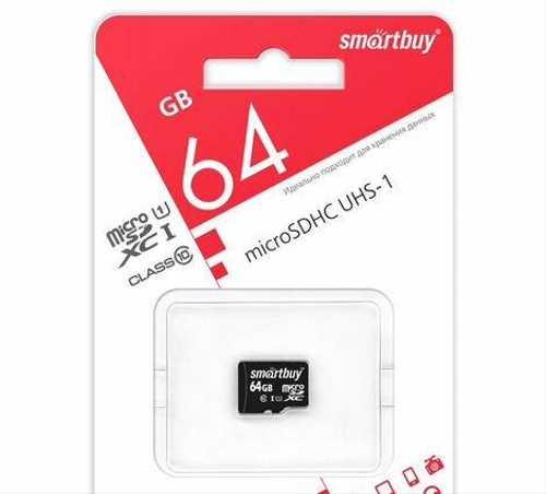 Карта памяти SmartBuy microSD 64Gb (class 10)