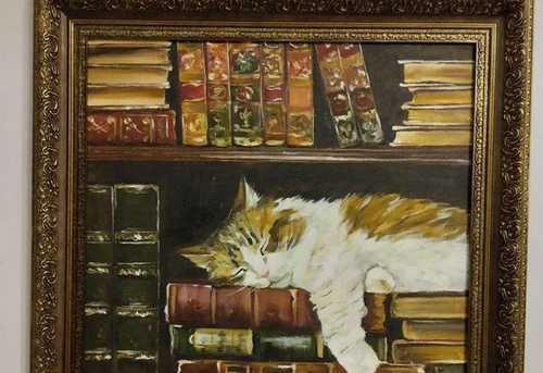 Картина "Сон кота" холст/масло
