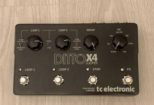 Гитарная педаль лупер tc electronic Ditto x4