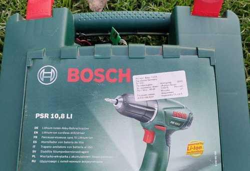 Шуруповерт bosch psr 10.8 li