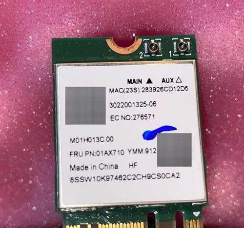 Lenovo Wireless WiFi Bluetooth Card