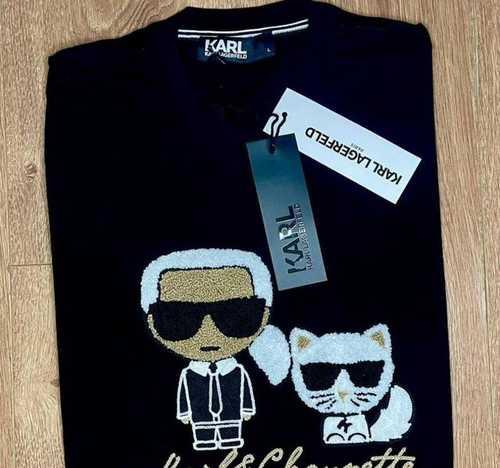 Футболка Karl Lagerfeld черная S XL XXL (Арт.59718)