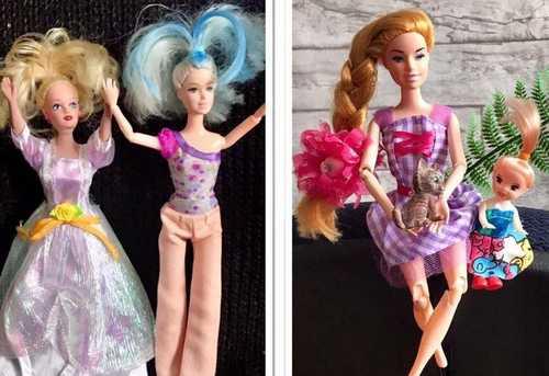 Лот куклы-Барби шубки+комплект одежды ценаза все