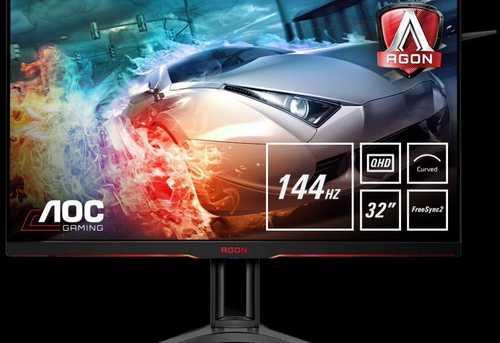 32" 2k 144гц изогнутый Монитор AOC