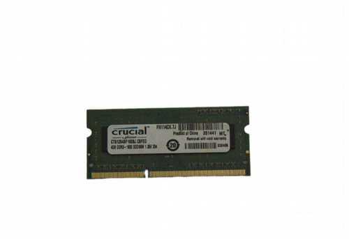 Модуль sodimm 4Gb (DDR3L 1600MHz) Crucial