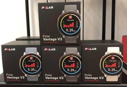 Watch Polar Vantage V3 Black/Sky blue/Apricot