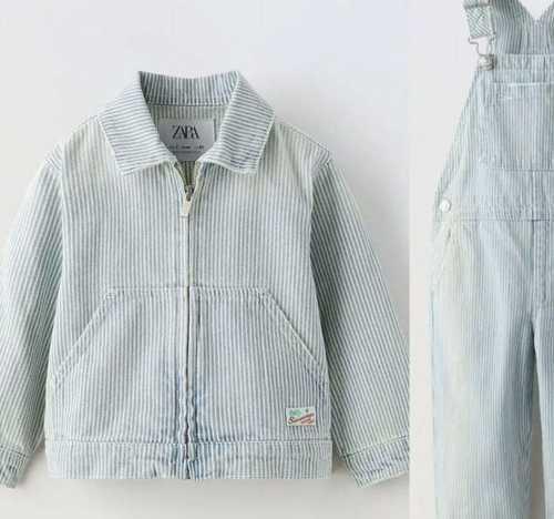 Новая джинс куртка, комбинезон Zara kids, 98, 104